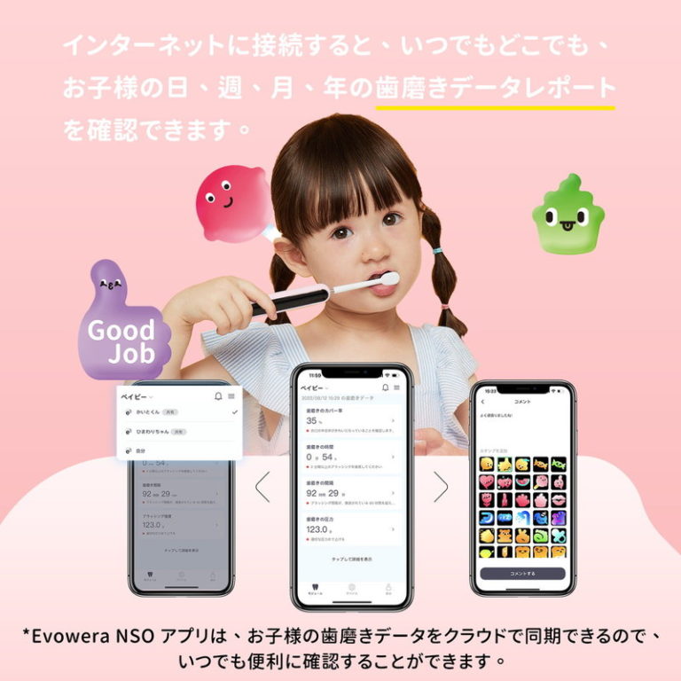 evowera 子供用スマート手動歯ブラシ、液晶画面で磨き残しが一目瞭然、アプリ連携も可能、お子様の健康をお口から守ります！ | ロボット ...